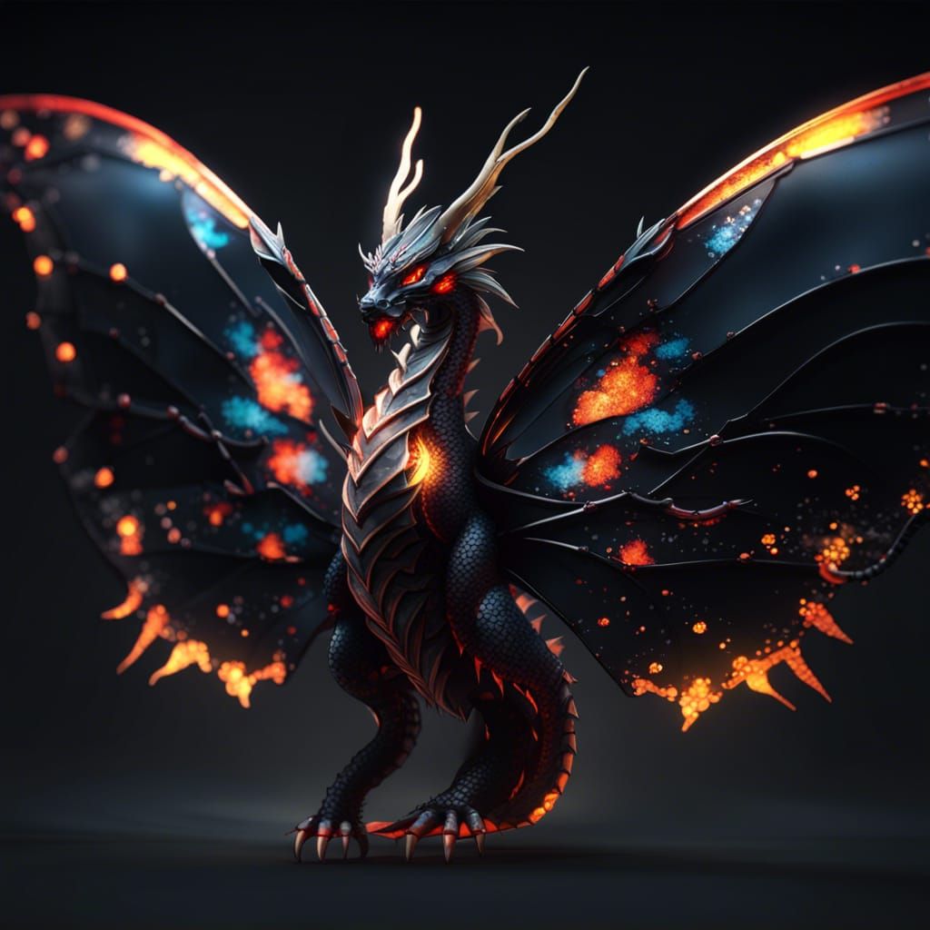 Dragon + Butterfly = Dragonfly - AI Generated Artwork - NightCafe Creator