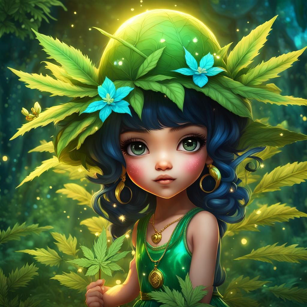 Cannabis fairy - AI Generated Artwork - NightCafe Creator