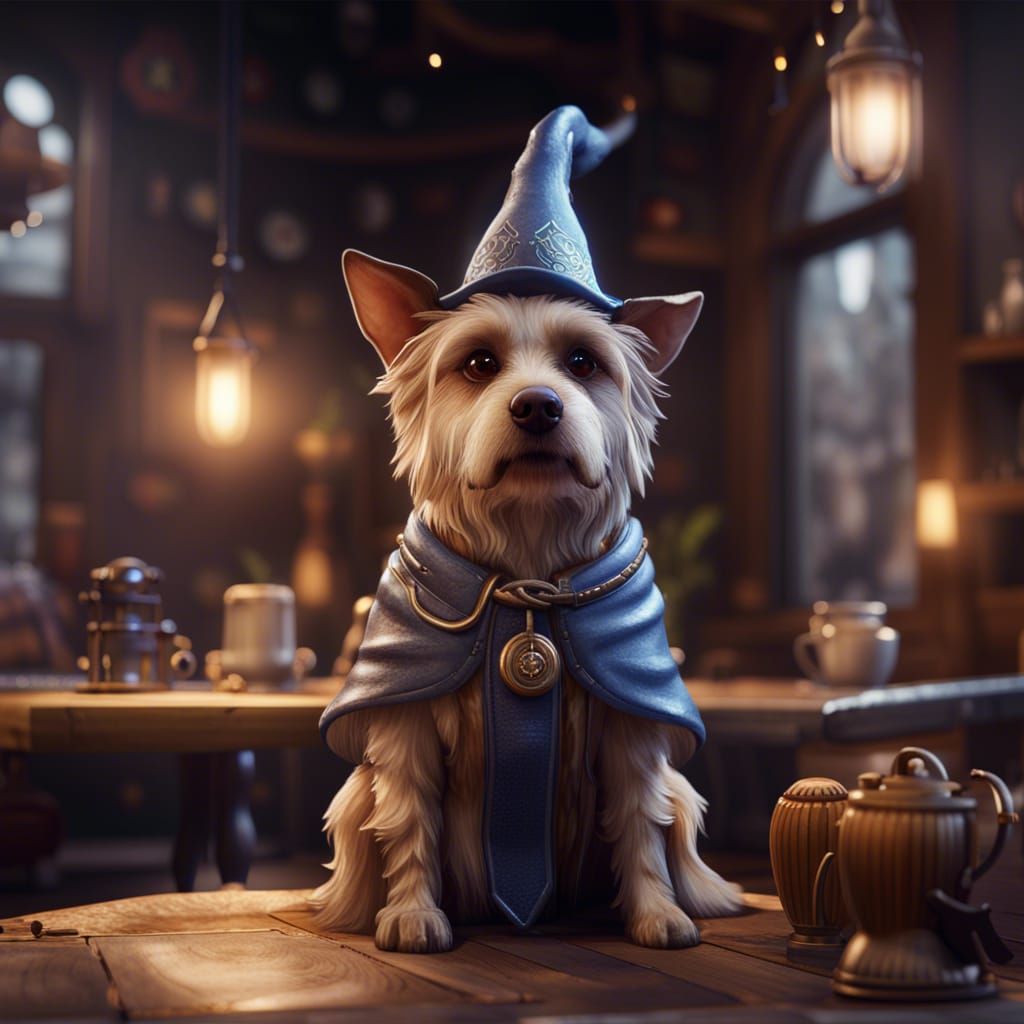 a wizard dog - AI Generated Artwork - NightCafe Creator