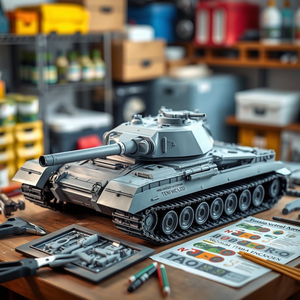 Photorealistic T-90M Russian Main Battle Tank Plas... - AI Art