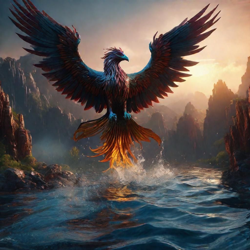water phoenix - AI Generated Artwork - NightCafe Creator