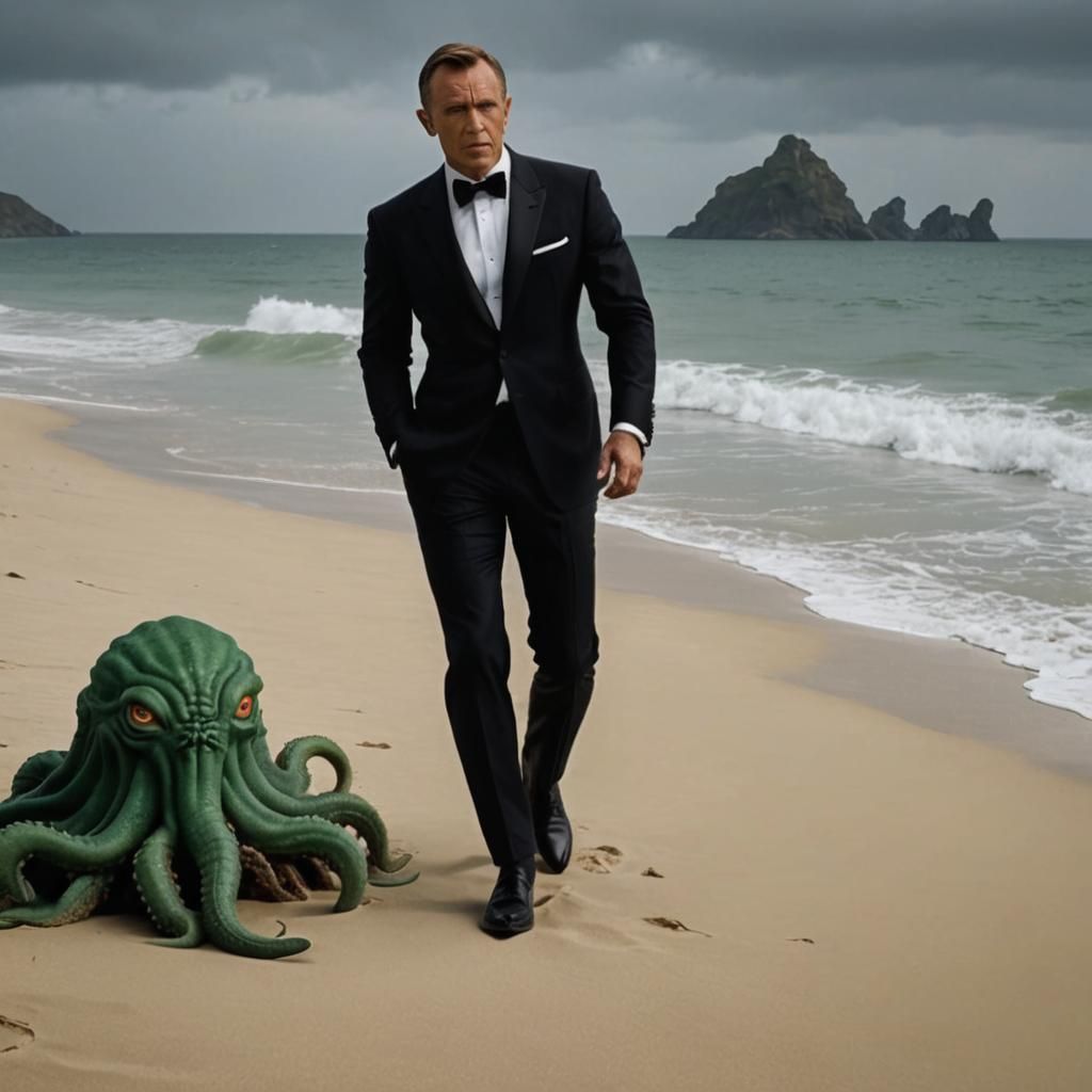 "And you say you give your friends in SPECTRE up, Cthulhu?" "Yes, mister Bond." - AI Generated ...