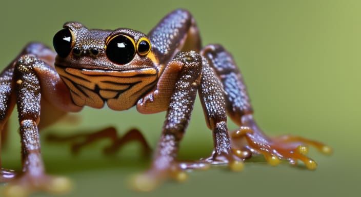 Jumping-spider-frog hybrid #13 - AI Generated Artwork - NightCafe Creator