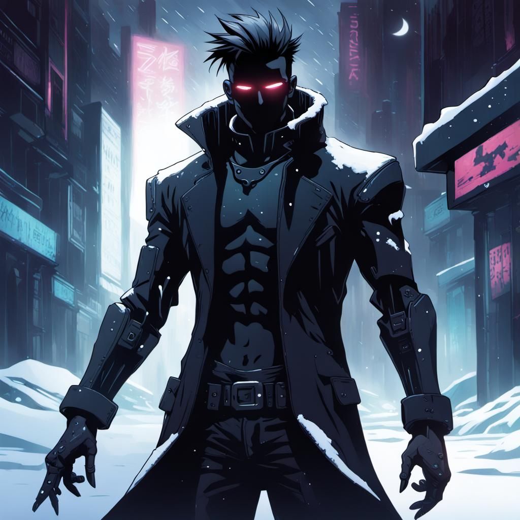 Cyberpunk, shadow man - AI Generated Artwork - NightCafe Creator