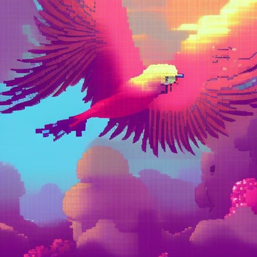 Pixel Bird - AI Generated Artwork - NightCafe Creator
