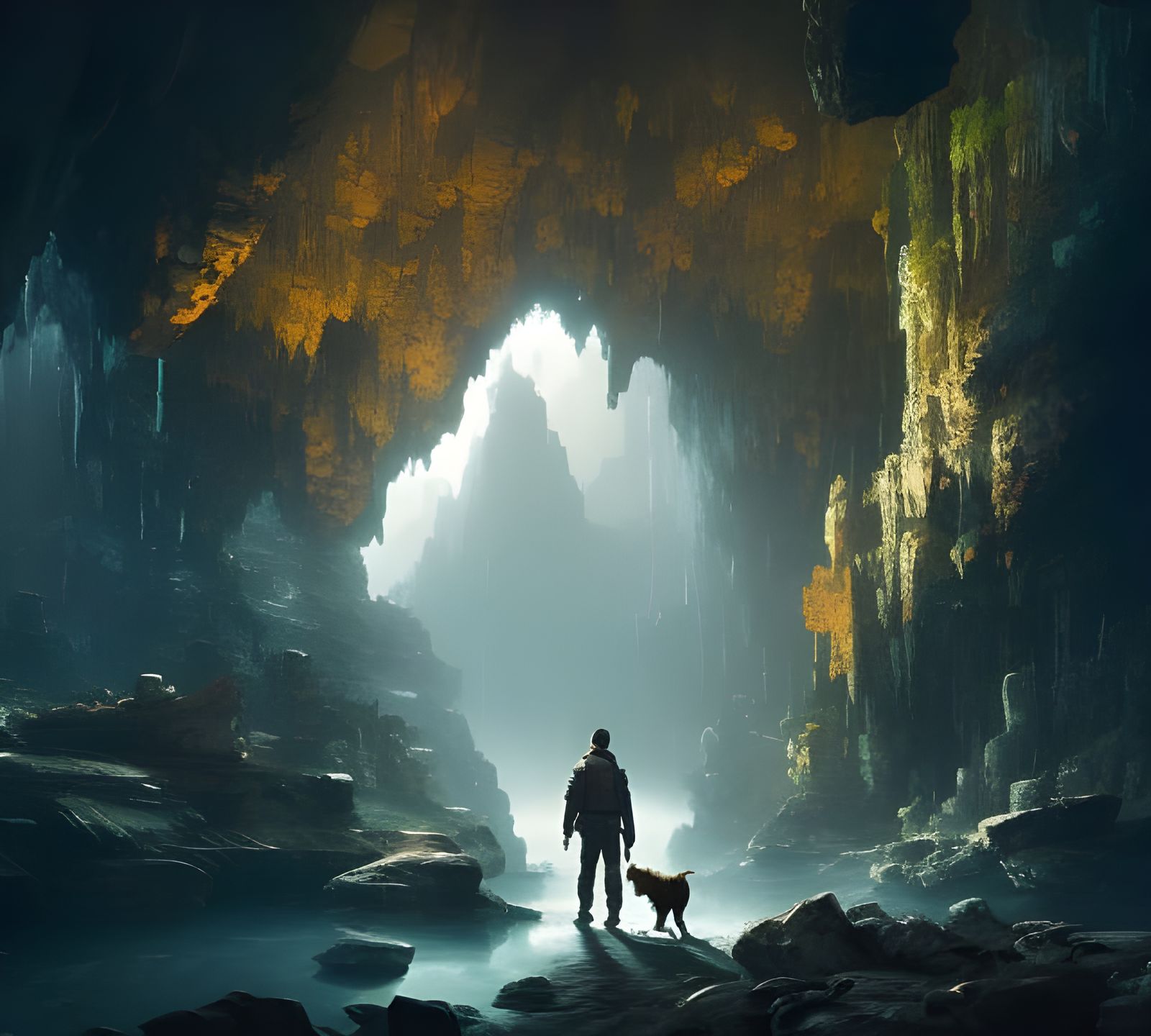 Exploring Caves - AI Generated Artwork - NightCafe Creator