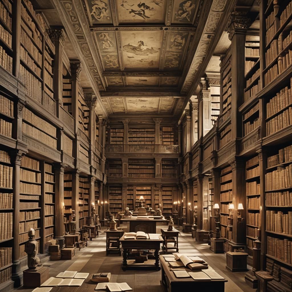 Ancient Libraries - AI Generated Artwork - NightCafe Creator