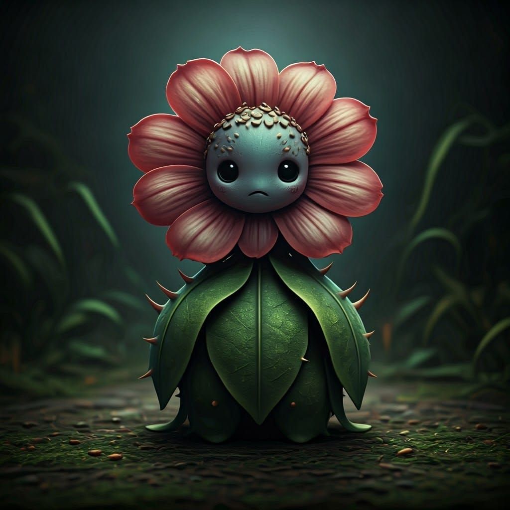 Whimsical Flower Terrors with Petal Bodies and Men... - AI Art