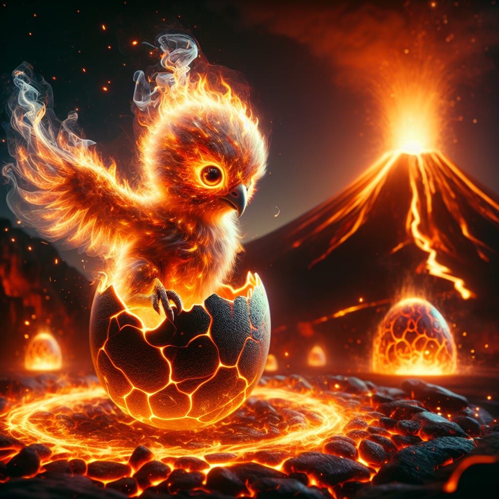 Baby Phoenix - AI Generated Artwork - NightCafe Creator
