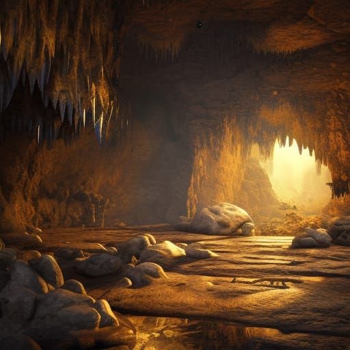 Cave, caves Epic cinematic brilliant stunning intricate meticulously ...