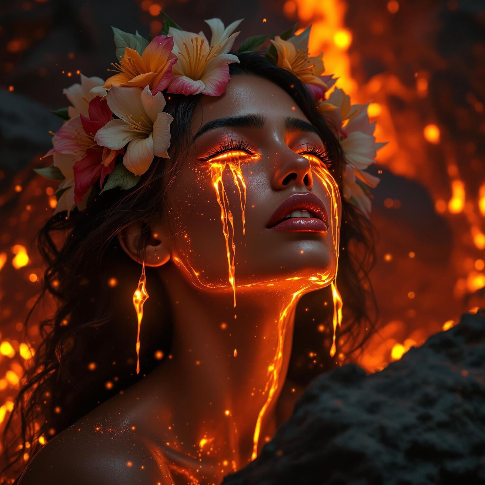 Weeping Volcano God. - Weeping Volcano God.