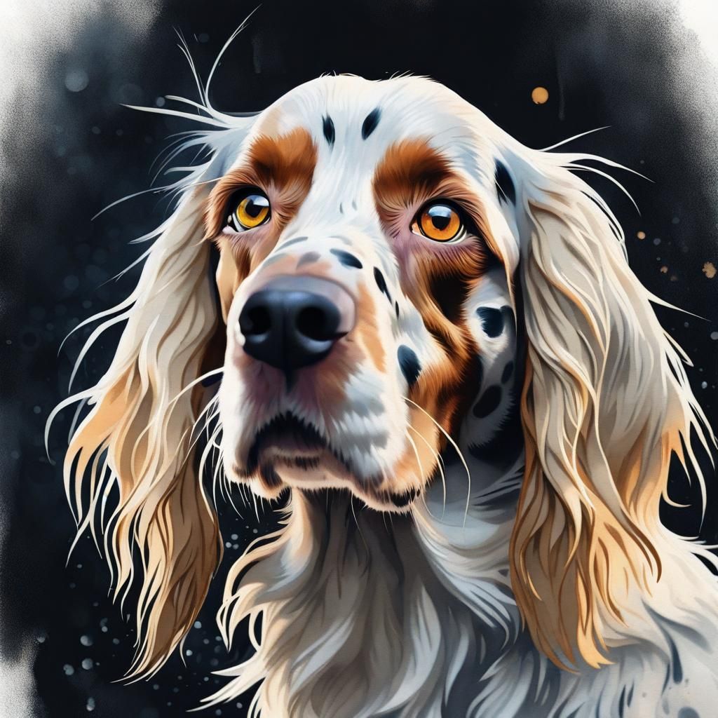 English Setter - AI Generated Artwork - NightCafe Creator