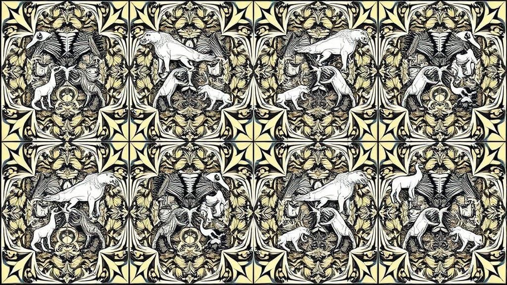 M.C. Escher stich tiles - M.C. Escher stich tiles