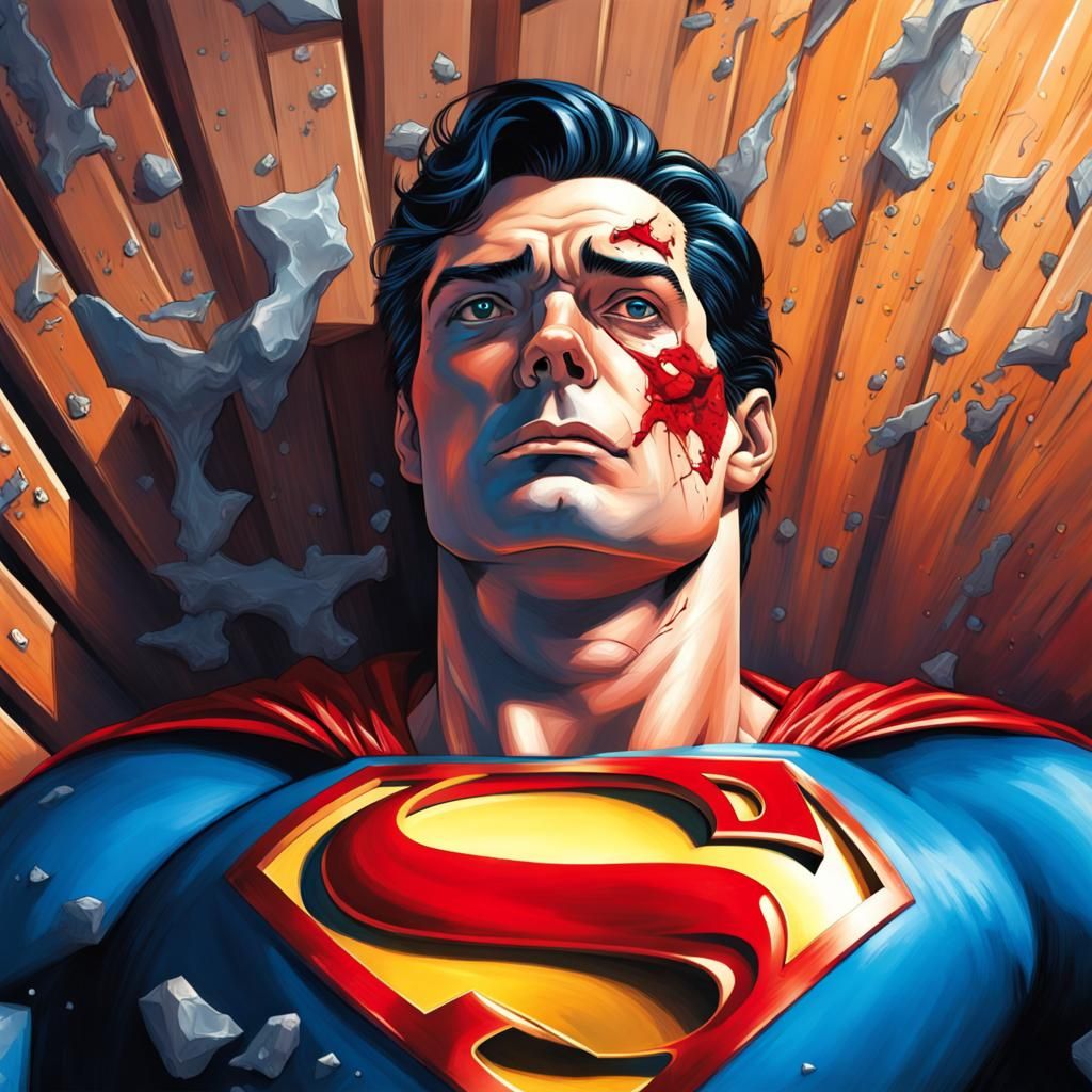Superman dead inside a coffin - AI Generated Artwork - NightCafe Creator