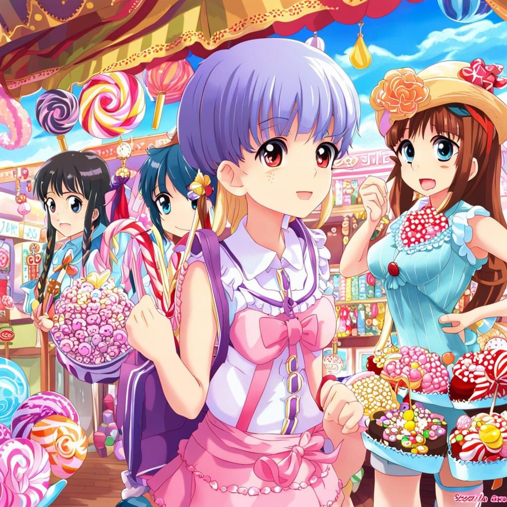 Anime candy shop - AI Generated Artwork - NightCafe Creator