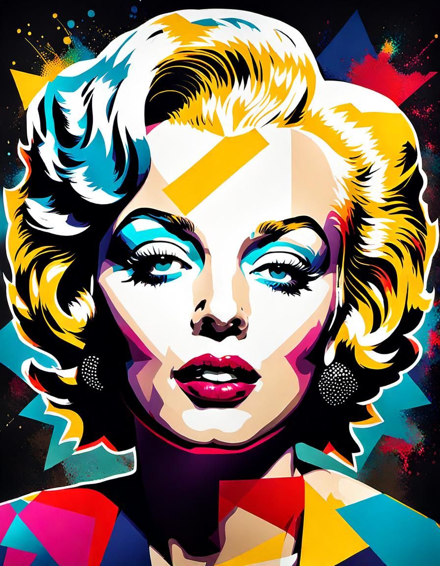 Pop Art - Marilyn Monroe - AI Generated Artwork - NightCafe Creator