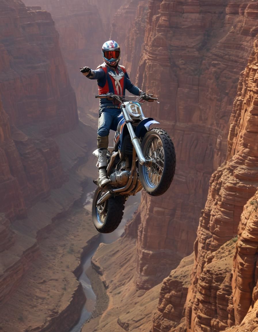 In recognition of Robbie Knievel's 1999 infamous motorcycle jump over ...