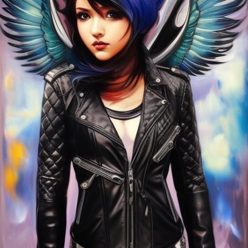 Leather Angel - AI Generated Artwork - NightCafe Creator