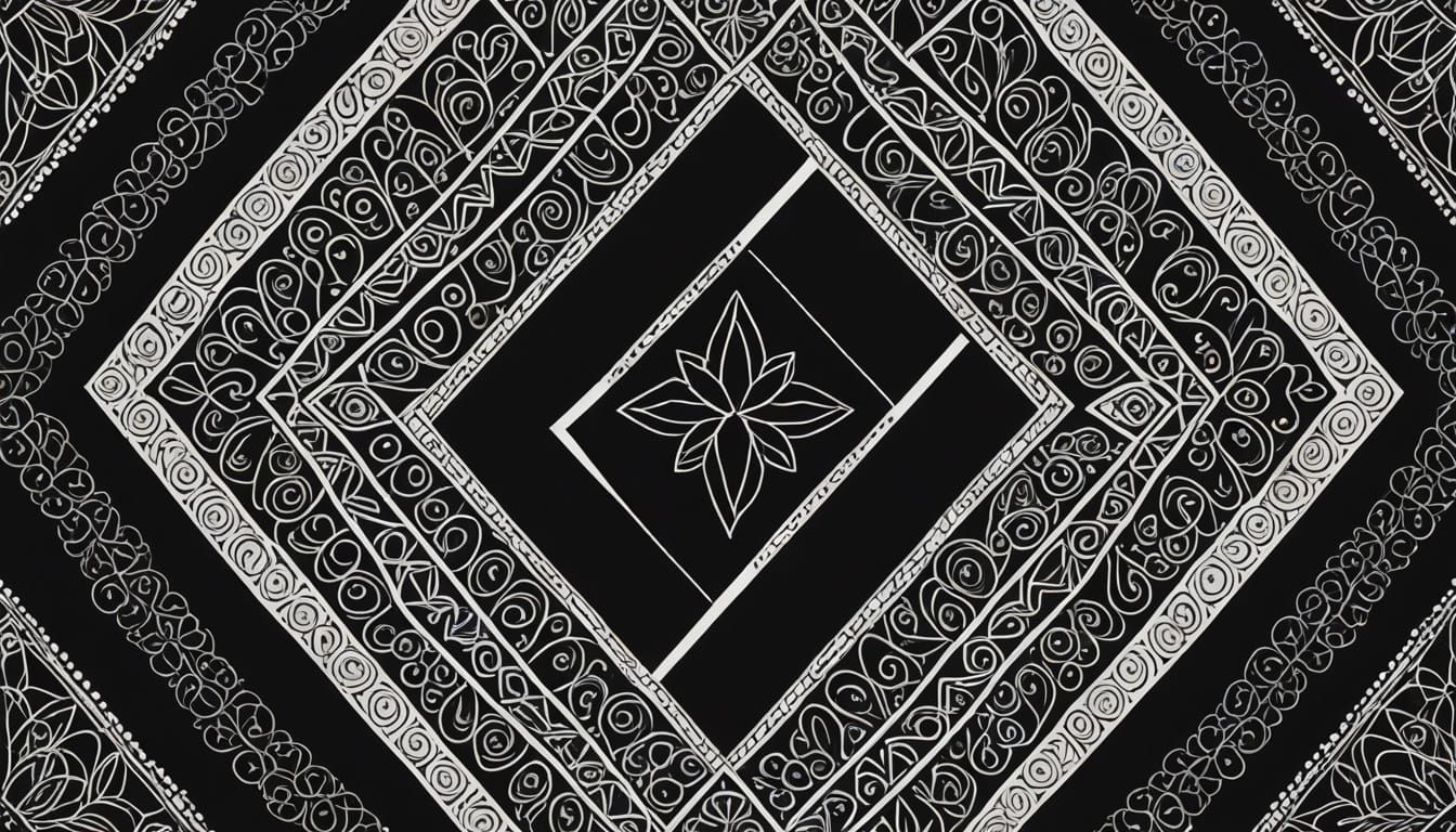 Modern Minimalist Rp Symbol Designs in Black and W... - AI Art