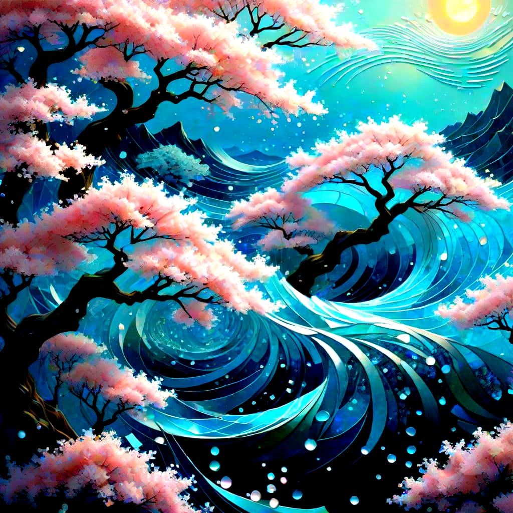 swirl cherry blossom wave - swirl cherry blossom wave