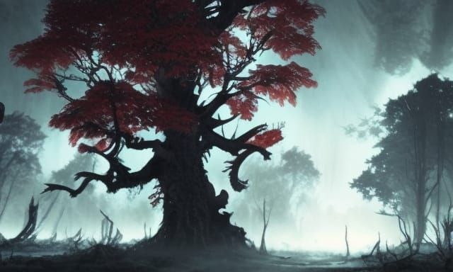 Dark Fantasy, Evil Tree - AI Generated Artwork - NightCafe Creator