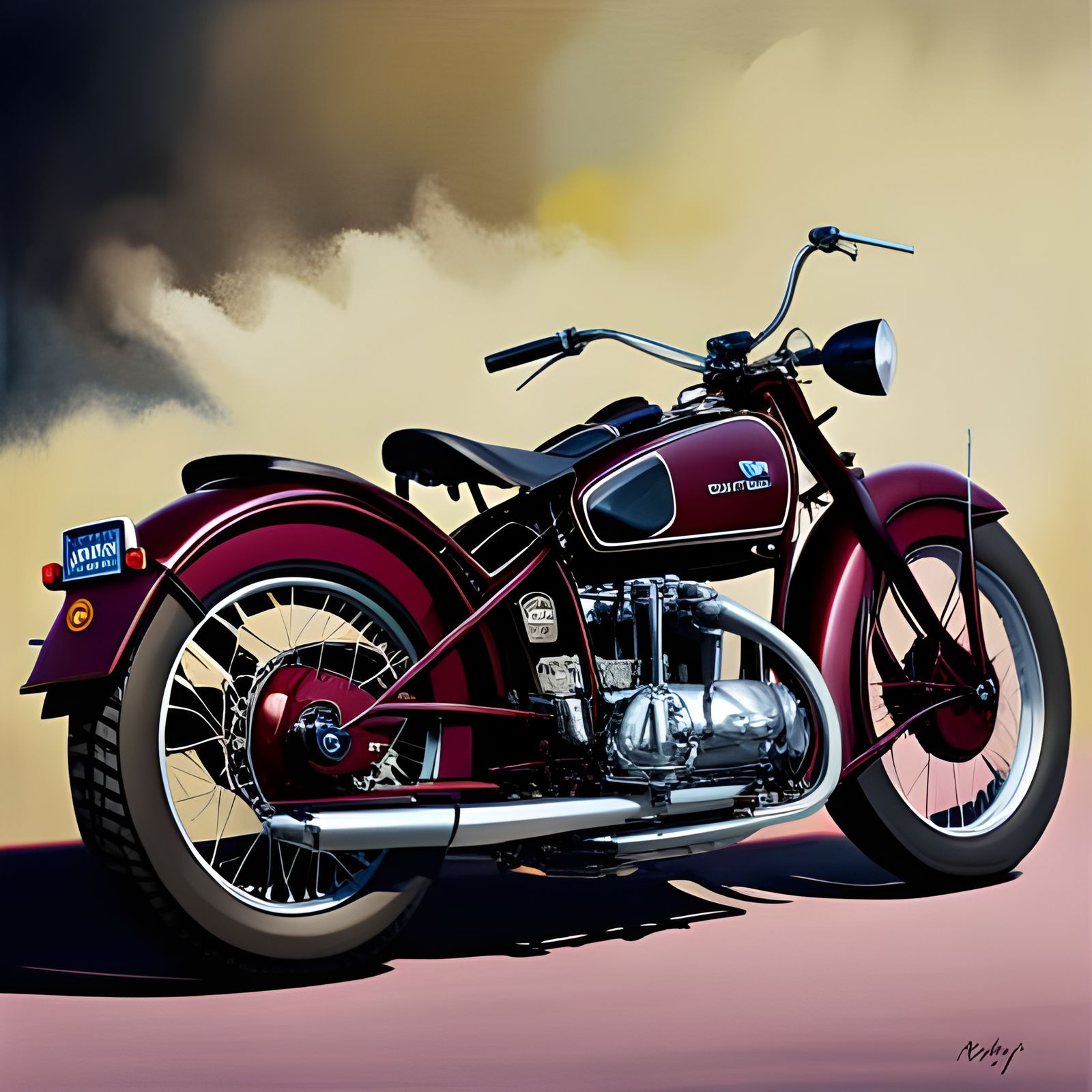 1923 bmw r32 - AI Generated Artwork - NightCafe Creator