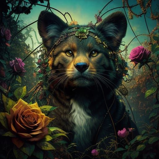 A human-mouse hybrid, Minnie Mouse, with hairy skin and realistic ...