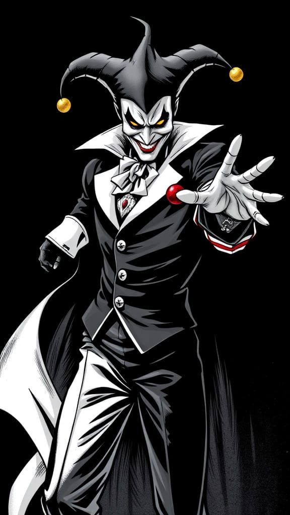 5 Stages of Insanity; Stage 3 1/4 - Unhinged Jester Exudes U...