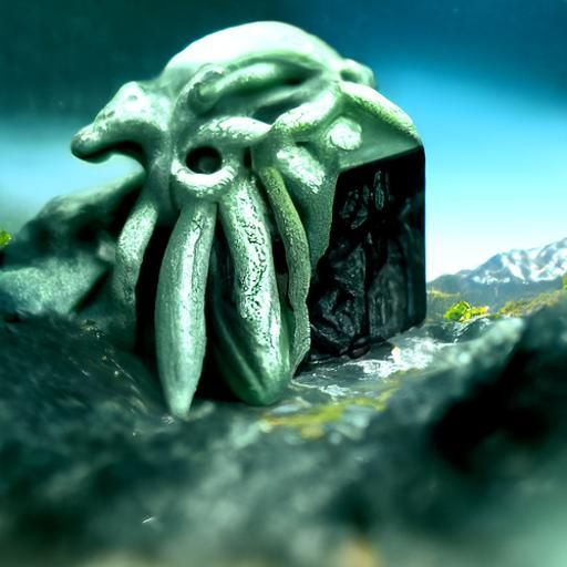 Cthulhu stone idol - AI Generated Artwork - NightCafe Creator