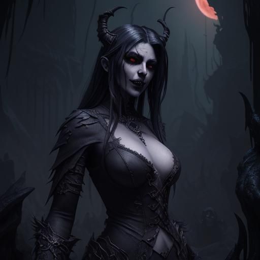 Demon spider queen - AI Generated Artwork - NightCafe Creator