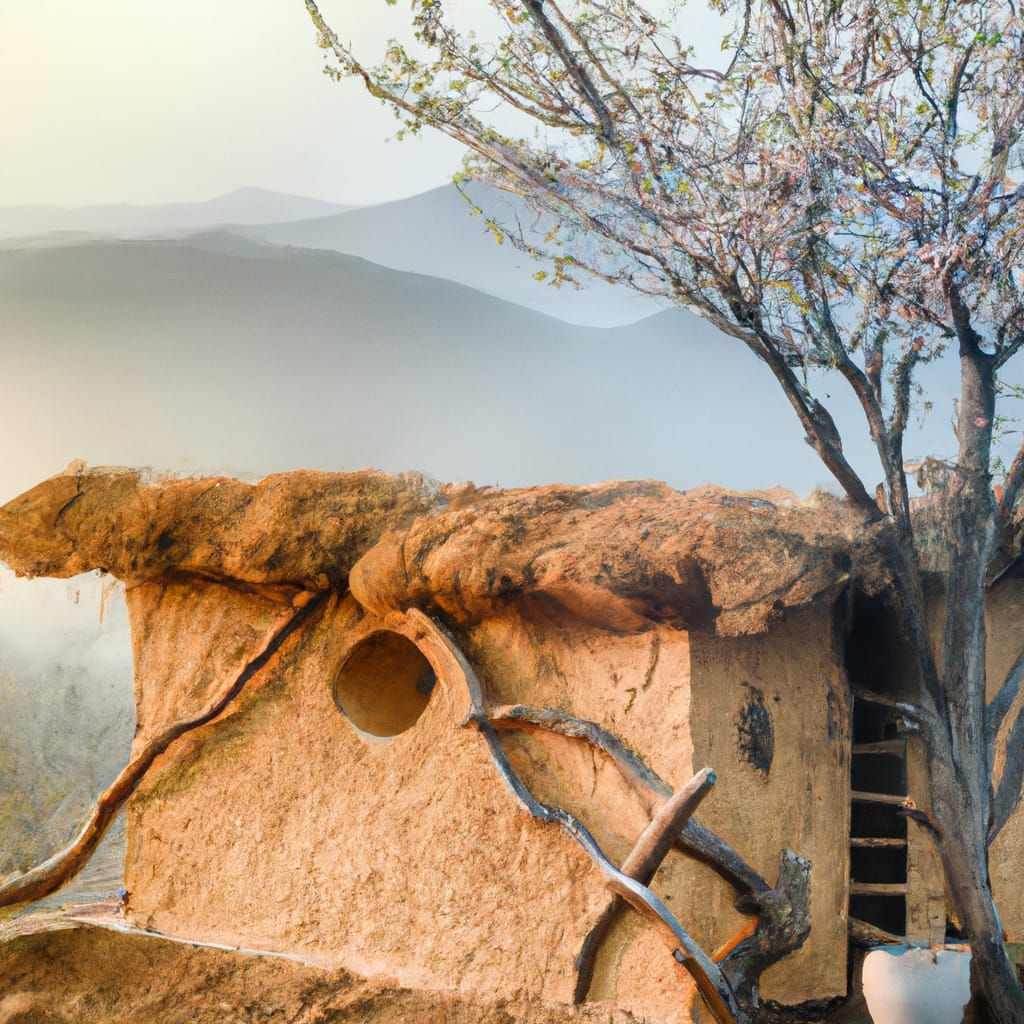 Mountain clayhouse - AI Generated Artwork - NightCafe Creator