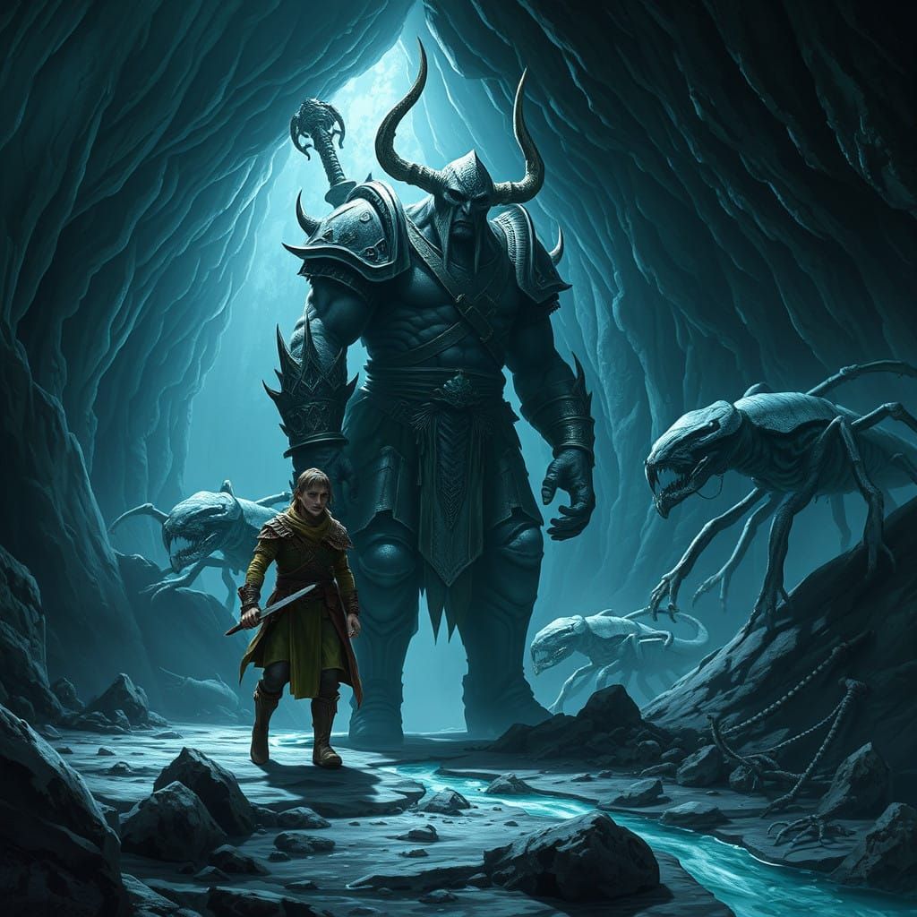 Subterranean Abyss Legacy: Atmoran Warrior Fights ... - AI Art