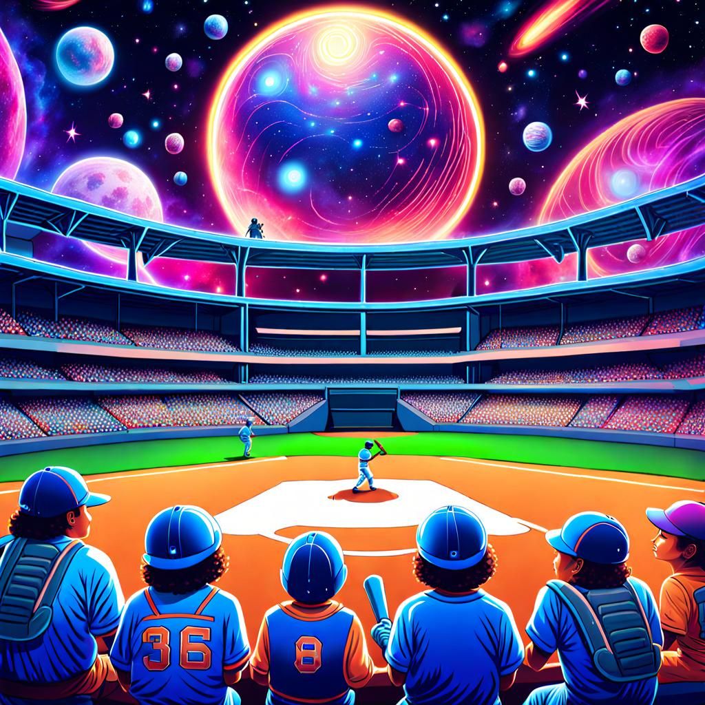 A Intergalactic Baseball game - AI Generated Artwork - NightCafe Creator