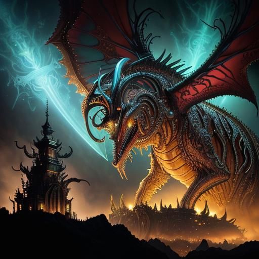 Eldritch Dragon - AI Generated Artwork - NightCafe Creator