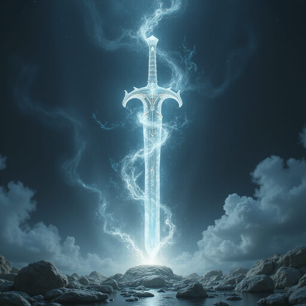 Ethereal Blade of the Elements: Radiant Sword of W... - AI Art