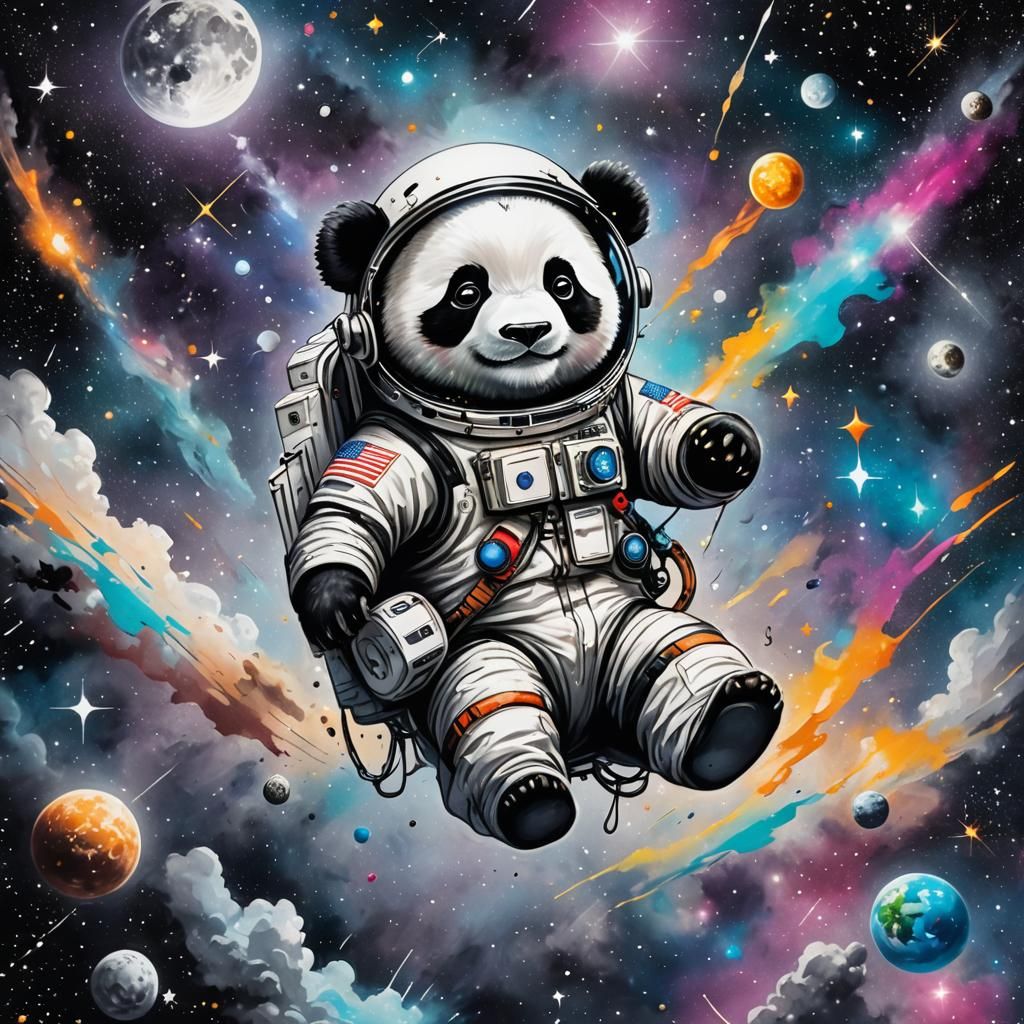Space Panda - AI Generated Artwork - NightCafe Creator