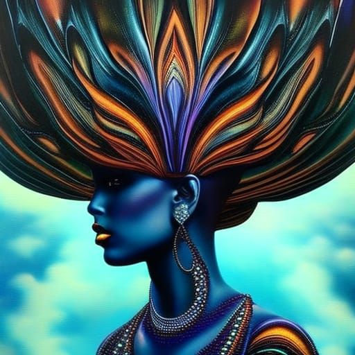 Space Alien Goddess 4 - AI Generated Artwork - NightCafe Creator