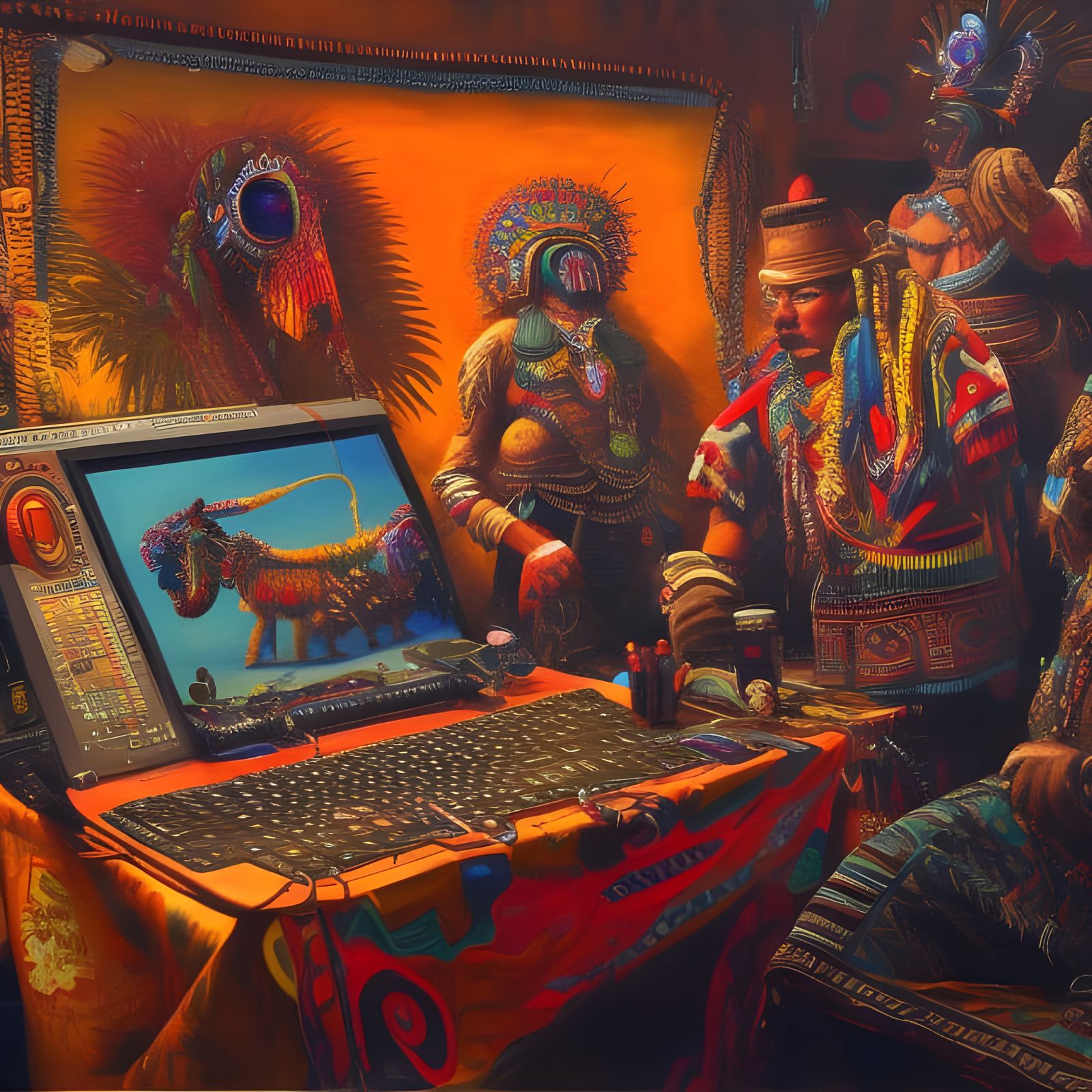 Aztec punk - AI Generated Artwork - NightCafe Creator