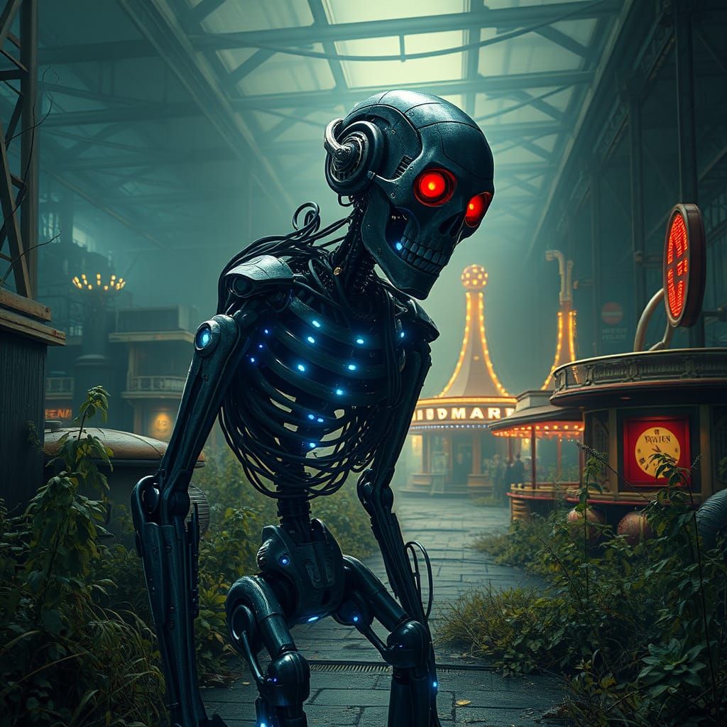 eerie animatronic endoskeleton - Haunting Animatronic Endosk...