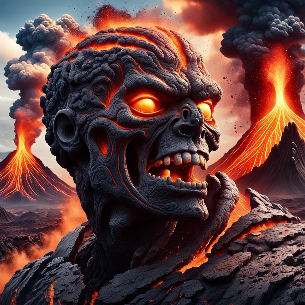 Caught in Lava. - AI Generated Artwork - NightCafe Creator