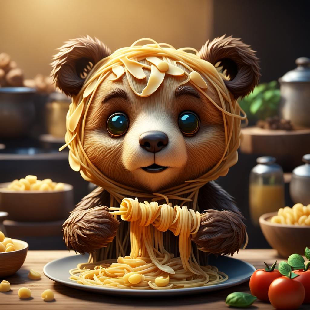 Pasta Bear - AI Generated Artwork - NightCafe Creator