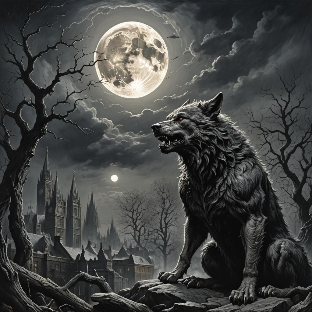 Night Of The Wolf - AI Generated Artwork - NightCafe Creator