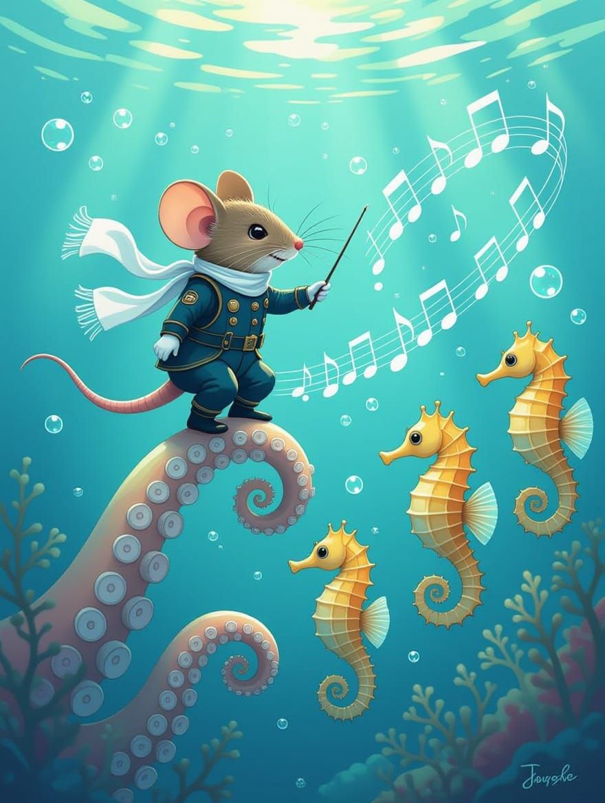 Conducting the Choir - Mouse Conductor Leads Underwater Choi...