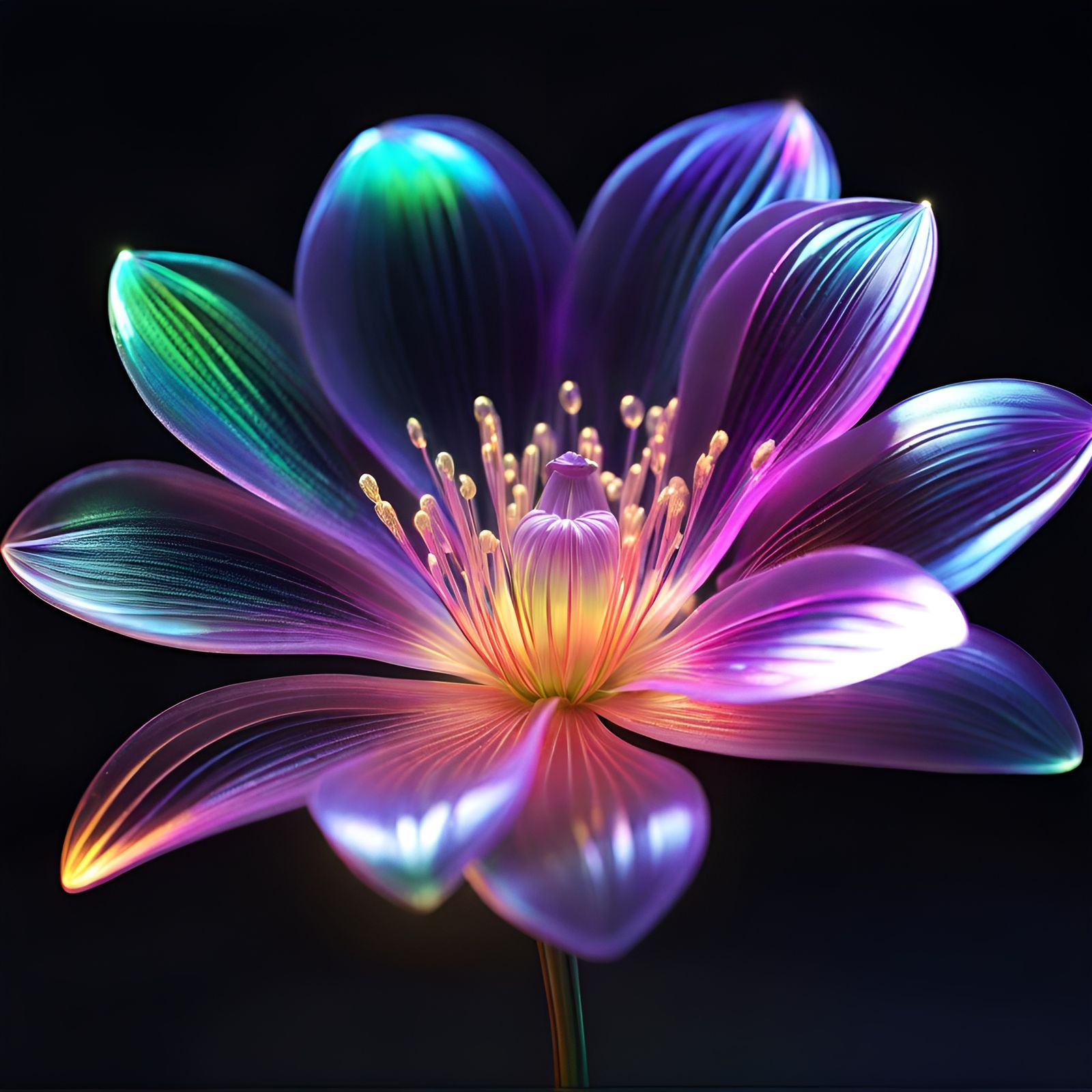 Translucent Flower - AI Generated Artwork - NightCafe Creator
