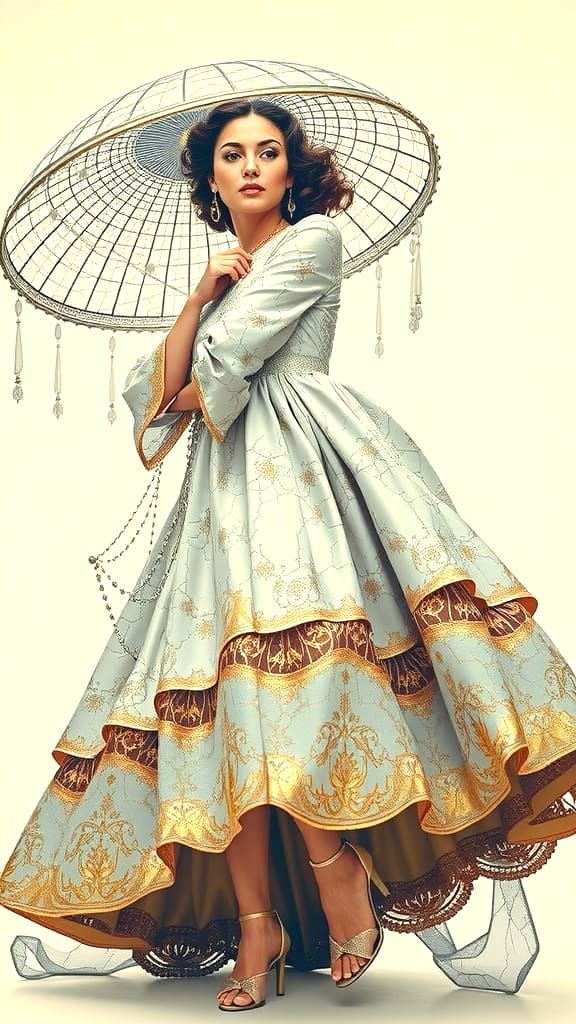 Breathtaking Beauty in Kintsugi-Inspired Haute Cou... - AI Art