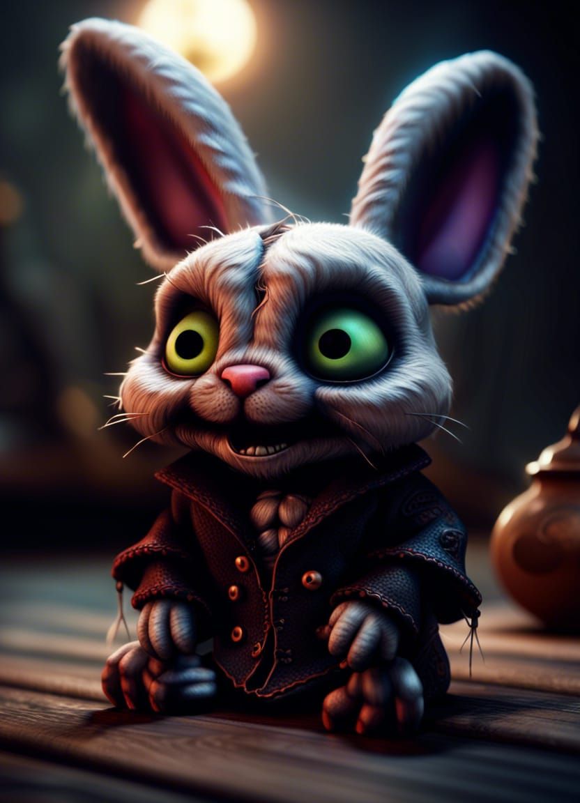 The Scary little Bunny - AI Generated Artwork - NightCafe Creator
