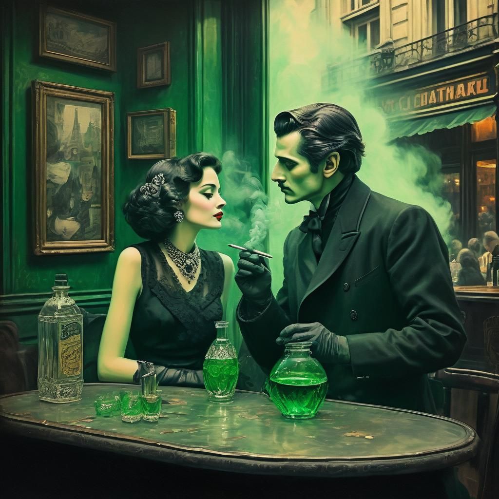 Absinthe bar - AI Generated Artwork - NightCafe Creator