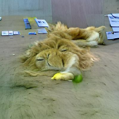 A lazy lion NFT - AI Generated Artwork - NightCafe Creator