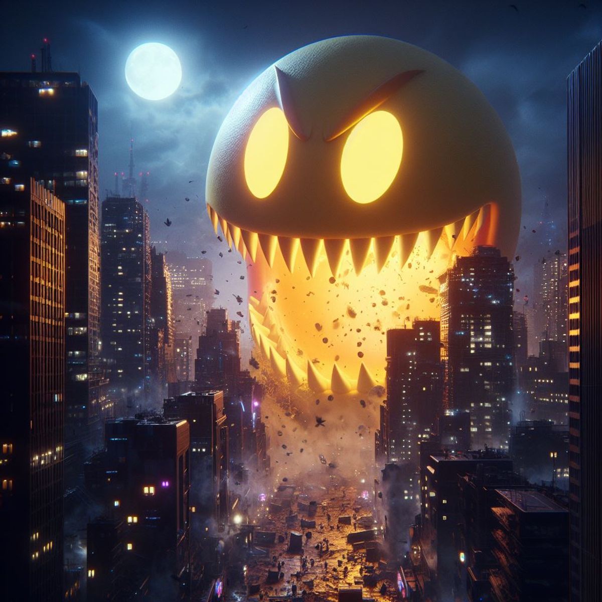 Creepy Pacman - AI Generated Artwork - NightCafe Creator