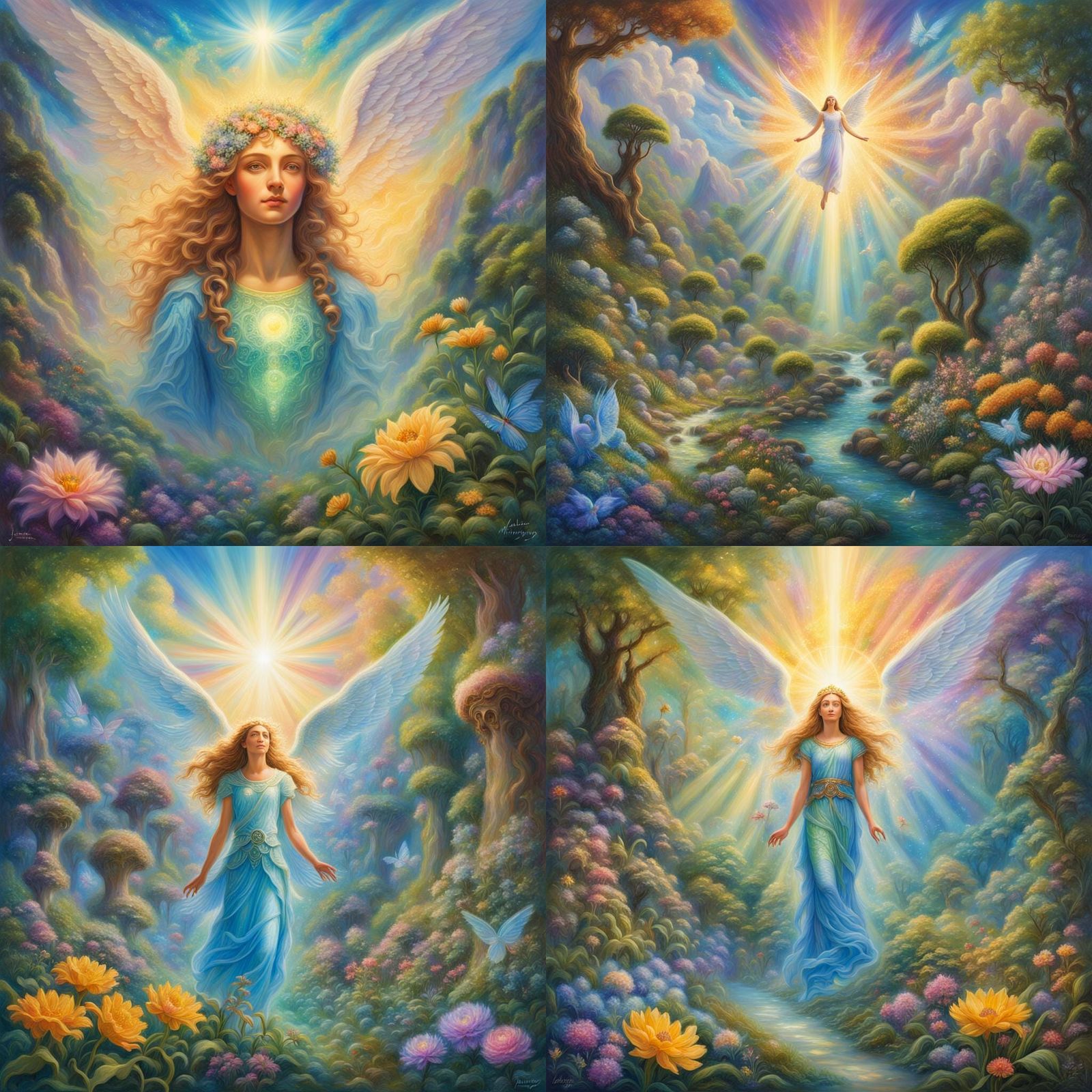 ArchAngel Ariel, in amongst nature, elementals, fairies, paradise ...